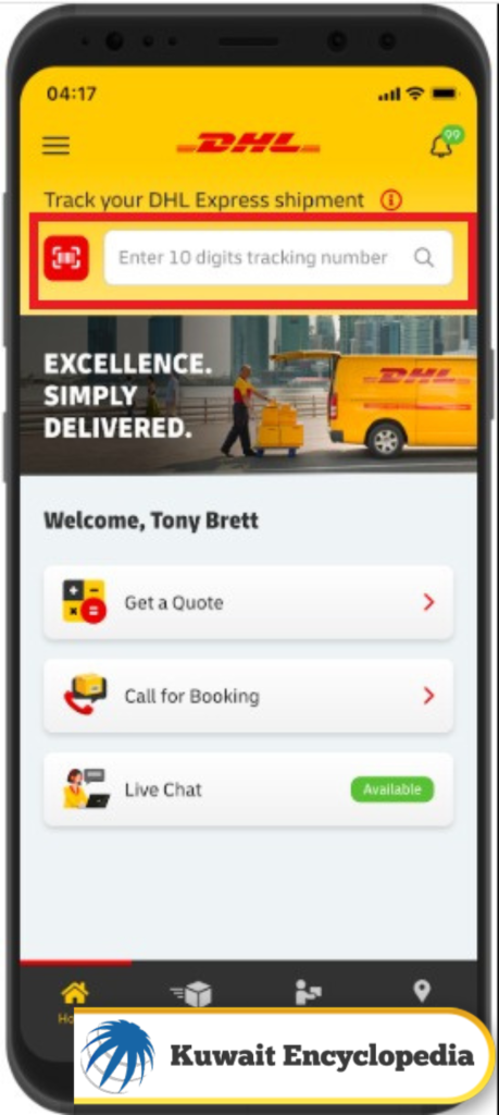 DHL Kuwait Number and Tracking Number